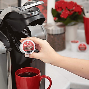 Tim Hortons Dark Roast Coffee, Single-Serve K-Cup Pods Compatible with Keurig Brewers, 32ct K-Cups,Red