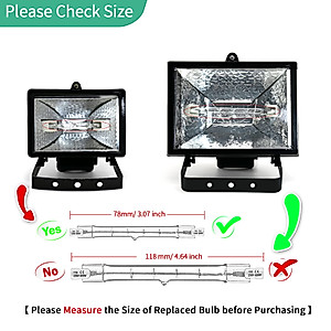 Jaenmsa R7S Bulbs,5 Pack Halogen Bulbs R7S T3 78mm 150W 120VJ Type 120 Volt Halogen Light Bulb with Long Lifespan, 3 inch Long Double Ended Light Bulb for Work, Security,Landscape Lights, Dimmable