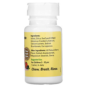 Child Life Toothpaste Tablets, Natural Berry Flavor, 60 Count