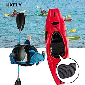 UXELY Kayak Seat Cushion, Canoeing Seat, Waterproof Kayak Seat Pad, Detachable Black Kayak Seat Pad Cushion