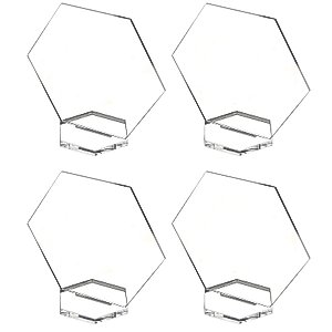Senbota 6" Large Acrylic Table Numbers Clear Hexagon Acrylic Signs 10 Set With Stand Table Numbers Blank for Wedding Shower DIY Wedding Reception Decor Signs
