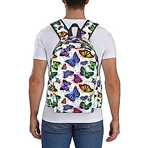 Biunnru Butterfly Travel Backpacks 15 In Cartoon Backpacks For Laptop Backpack