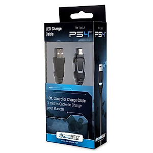 dreamGEAR – PS4 LED Charge Cable for DualShock4 Controllers – LEDs Indicate When Charging and Charged