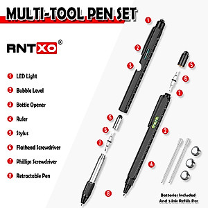 Gifts for Men, Multitool Pen Set, Cool Gadgets for Men, Gifts for Dad from Daughter Son Wife, Anniversary Unique Gifts for Him Boyfriend Husband, Mens Gifts for Christmas, Stocking Stuffers for Men