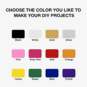 JANDJPACKAGING HTV Heat Transfer Vinyl Bundle - 12" x 5ft HTV Vinyl Rolls for Cricut, Silhouette & Cameo 12Pack Assorted Colors Iron on Vinyl Bundle