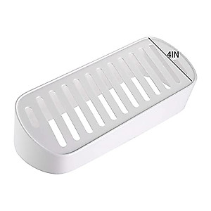 Cedilis 4 Pack Shower Caddy Shelf, Adhesive Bathroom Shower Shelf Organizer, No Drilling Wall Mounted Plastic Shampoo Holder Organizer, Great for Shower Room Bathroom Kitchen, White