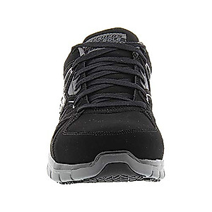 Skechers Men's Synergy Ekron Food Service Shoe, Black/Charcoal, 12 W US