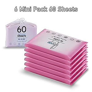 Ma Chérie Disposable Toilet Seat Cover 60 Pcs,Extra Large,Flushable,Travel and Pocket Size