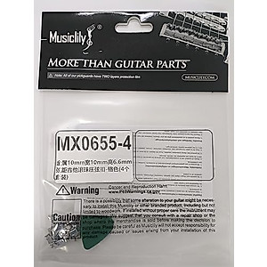 Musiclily Vintage Roller Guitar String Tree Guides Retainer for Fender Strat Stratocaster Tele Telecaster Electric Guitar, Chrome(Pack of 4)