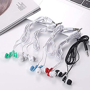 Hongzan 200 Pack Bulk Earbuds Classroom for School Kids Children Class Set Headphones for Students Wholesale Disposable Earphones (Mixed)
