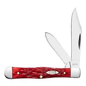 CASE XX 31959 Red Jigged Bone Handle Small Swell Center Jack, 6225 1/2 CS