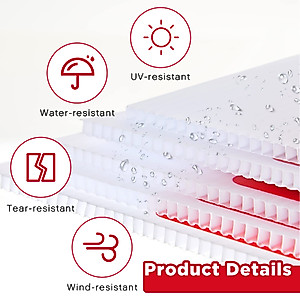 Juexica 7 Pack Open House Sign Directional with Tall Stands 24 x 18 Inch Real Estate Agent Yard for Garden Arrows and Heavy Duty H Wire Stakes(Red)