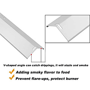 B0212-040 55-24-198 Heat Shield Plates Replacement Parts for Blue Rhino Parts GBC1932L Heat Tent RevoAce Grill Parts GBC1793W GBC1705WV GBC1706W Heat Plates Burner Cover Grill Accessories 3 pcs
