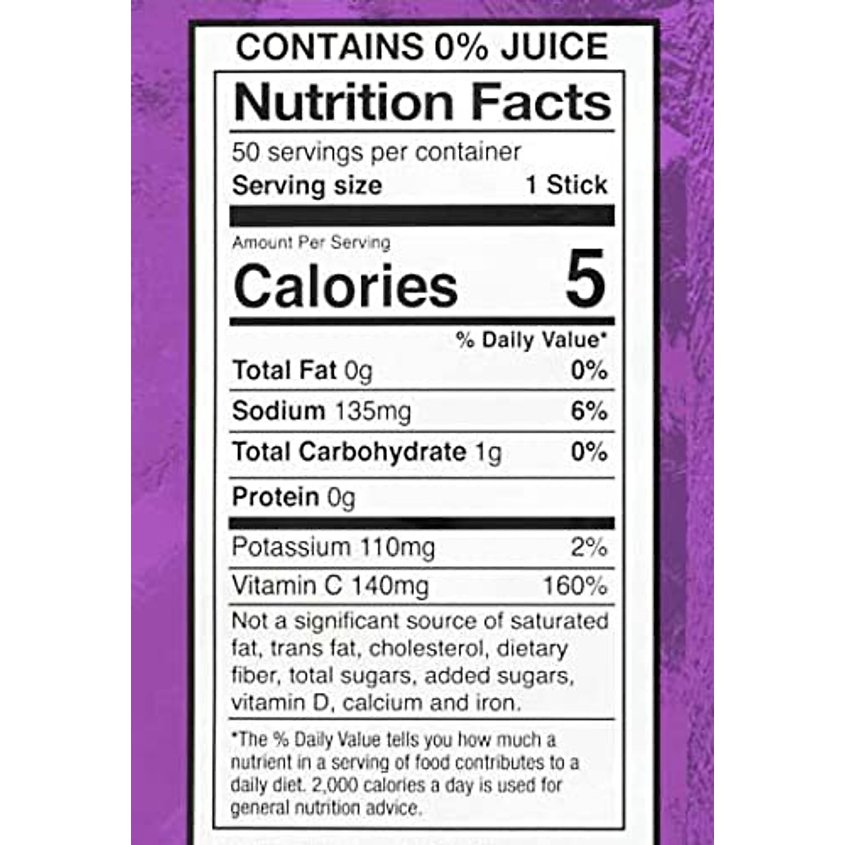 Sqwincher Zero Qwik Stik, Sugar Free, Low Calorie, Low Sodium Electrolyte Replacement Powder Hydration Drink Mix, Grape, 0.11 oz Packet (Pack of 50)