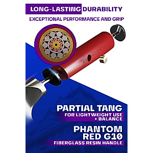 Dalstrong Chef Knife - 8 inch - Phantom Series - Japanese High-Carbon AUS8 Steel Kitchen Knife - Red G10 Handle - Cooking Knife - Kitchen Knife - w/Sheath