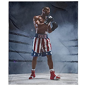 MGM Adonis Creed Boxing Champ Super Soft and Cuddly Plush Fleece Throw Blanket