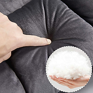 Yaheetech Floor Folding Chair with Back Support, Padded Folding Gaming Sofa Chair with 14 Adjustable Backrest, Adults Couch Recliner, Floor Seating Lounge Chair, Armless Meditation Chair, Gray