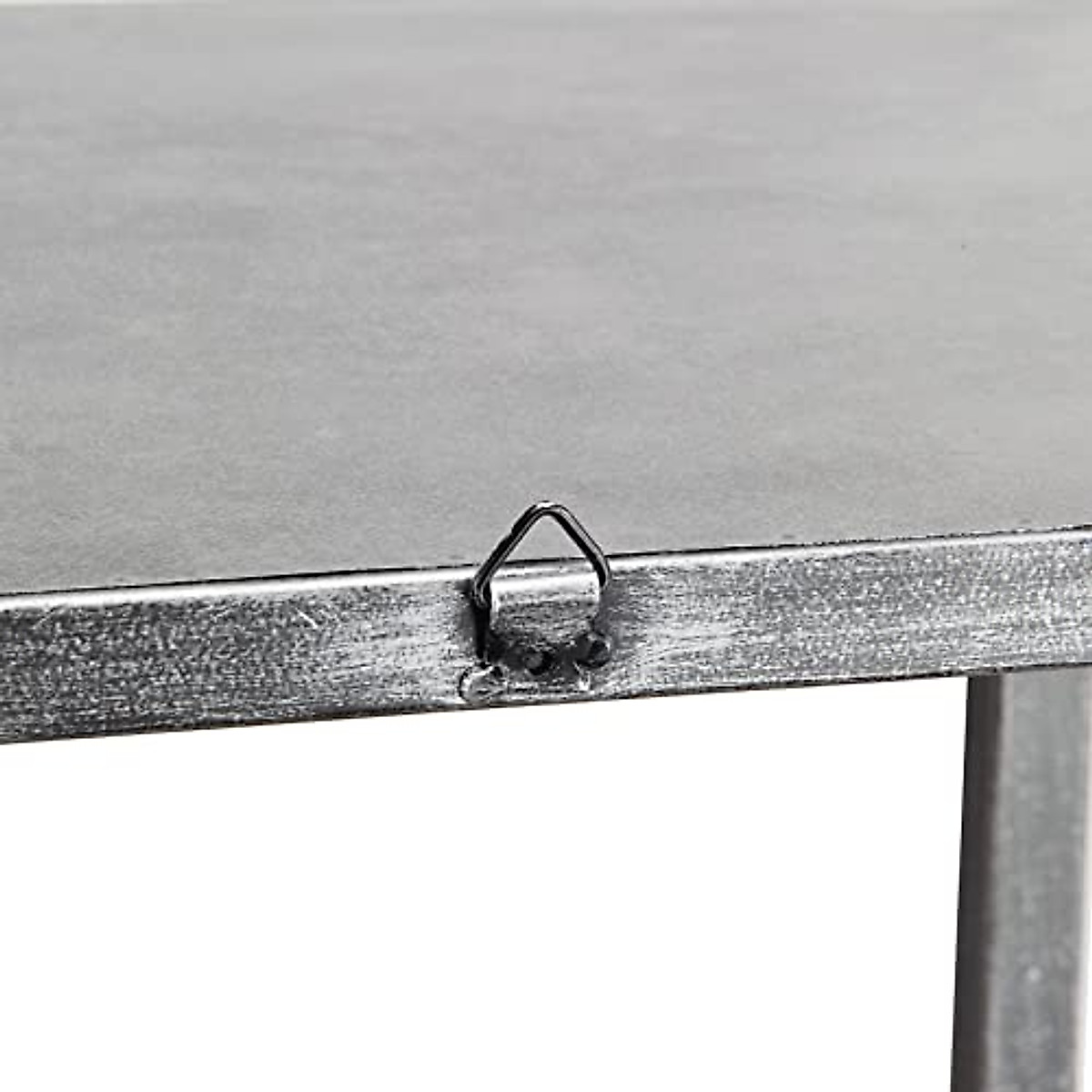 Cheung's Storage Rack Metal 4 Tier Shelf with 3 Wooden Shelves, Black, Gray