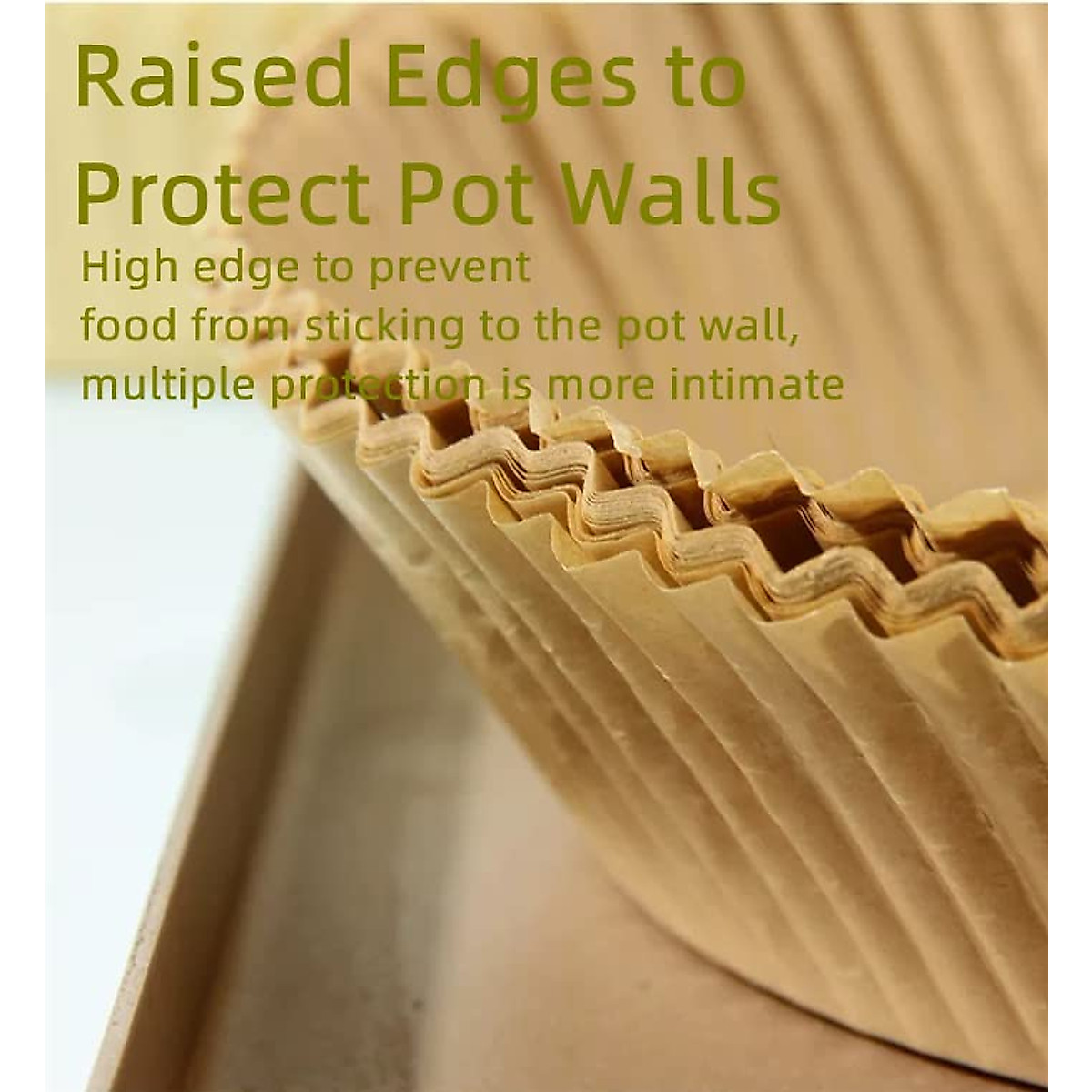 Air Fryer Disposable Paper Liner, 100 Pcs Non-stick Round Parchment Paper Oil Resistant, Waterproof, Food Grade Baking Paper Baking Microwave Baking Paper Unbleached -6.3 Inch(Natural)