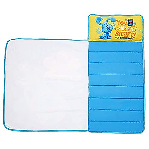 Blue's Clues & You Sure are Smart! Kids Nap-Mat Set – Includes Pillow and Fleece Blanket – Great for Girls Napping During Daycare, Preschool, or Kindergarten - Fits Toddlers and Young Children
