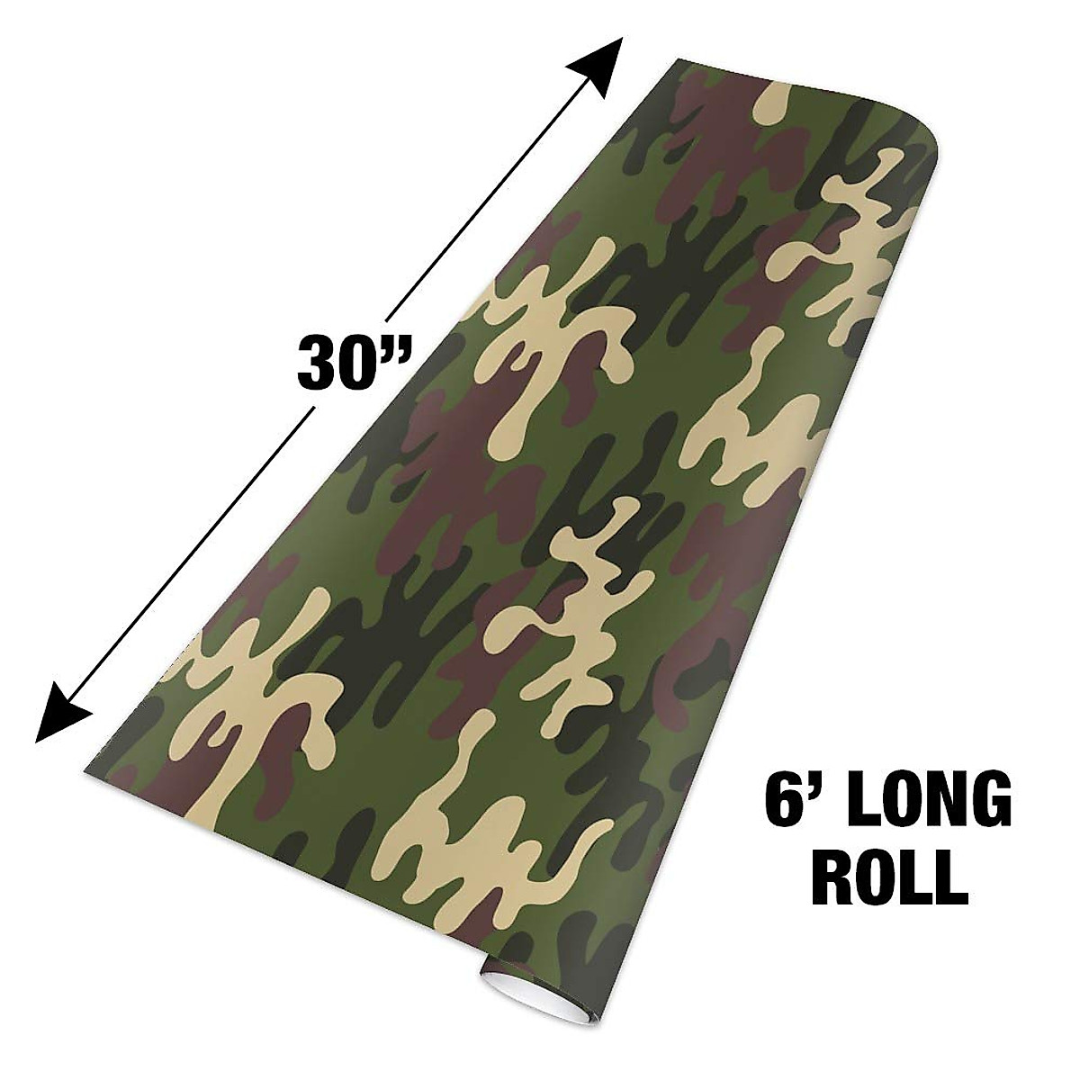 GRAPHICS & MORE Green Camouflage Gift Wrap Wrapping Paper Rolls