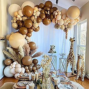 Brown Balloons Garland Kit Arch Nude Neutral Coffee Birthday Party Decorations