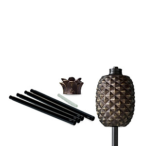 TIKI Brand Convertible 65 Inch Torch Glass Pineapple Copper