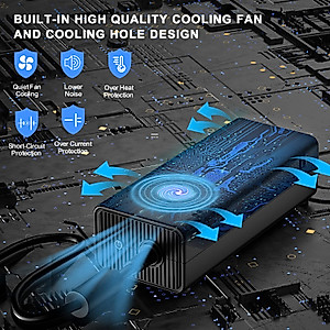 Puning Power Supply Replacement for Xbox 360 Slim Power Supply,Upgraded AC Adapter Power Supply[Advanced Quiet Edition] with Cooling Fan Compatible with Xbox 360 Slim Console(Black)