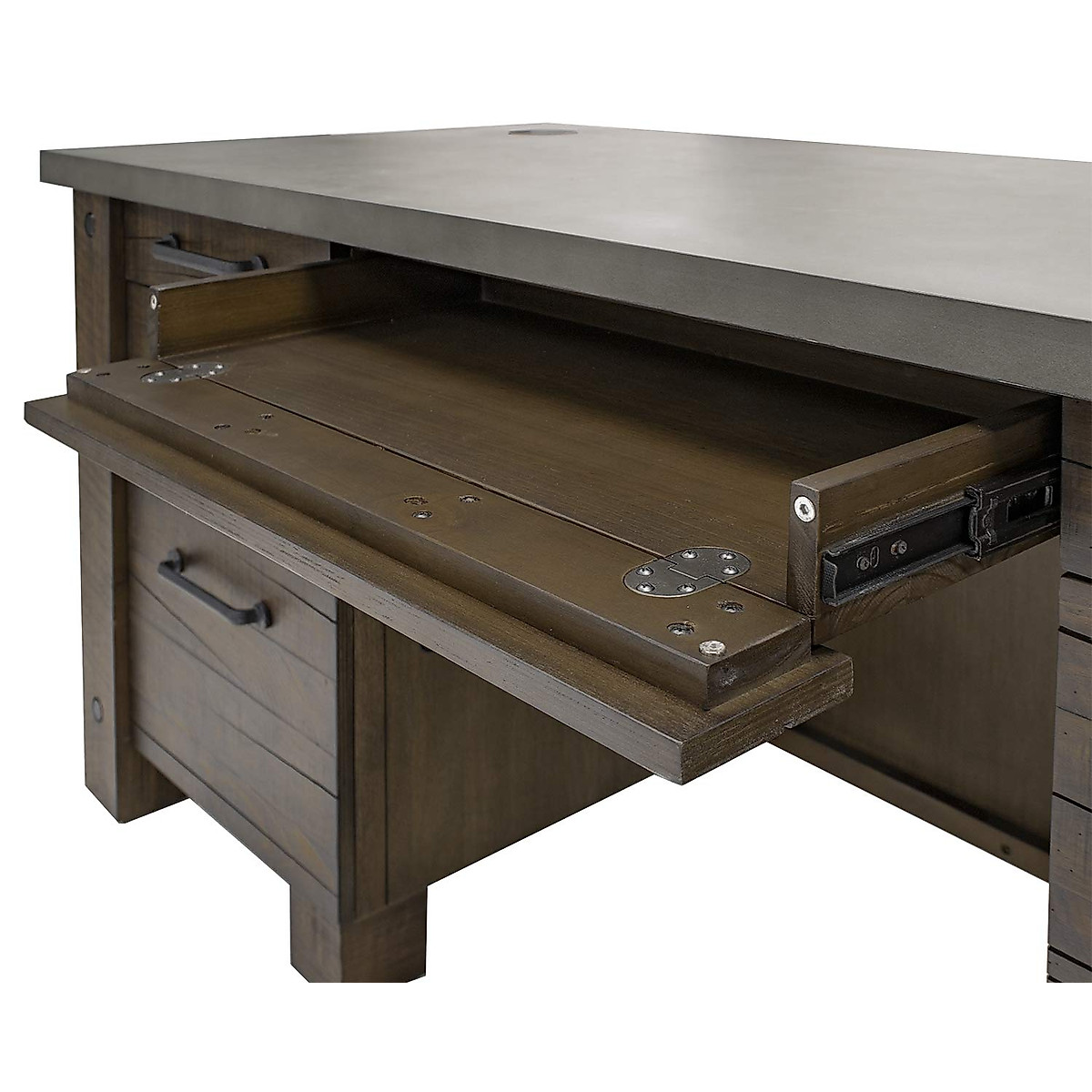 Martin Furniture IMJA680 Double Pedestal Desk, Brown