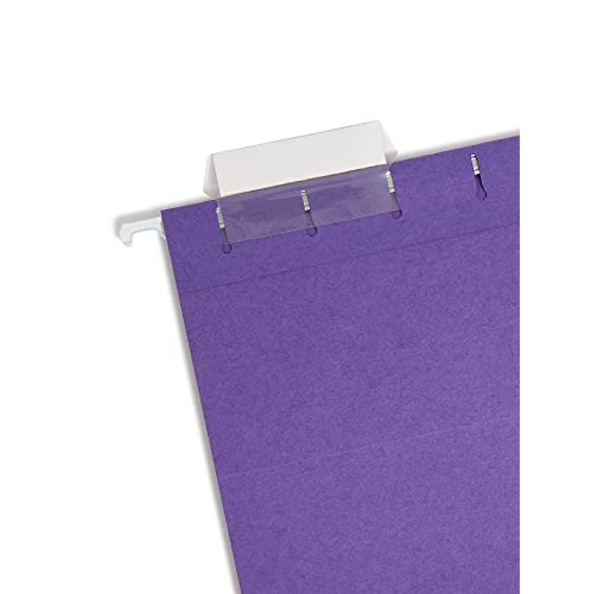 Smead Colored Hanging File Folder with Tab, 1/5-Cut Adjustable Tab, Letter Size, Purple, 25 per Box (64072)
