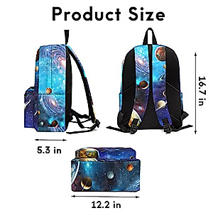 Roftidzo Large Capacity Solar System Backpack Bookbag for Boys Girls Teens, Lightweight Laptop Backpack Travel Rucksack Casual Daypack