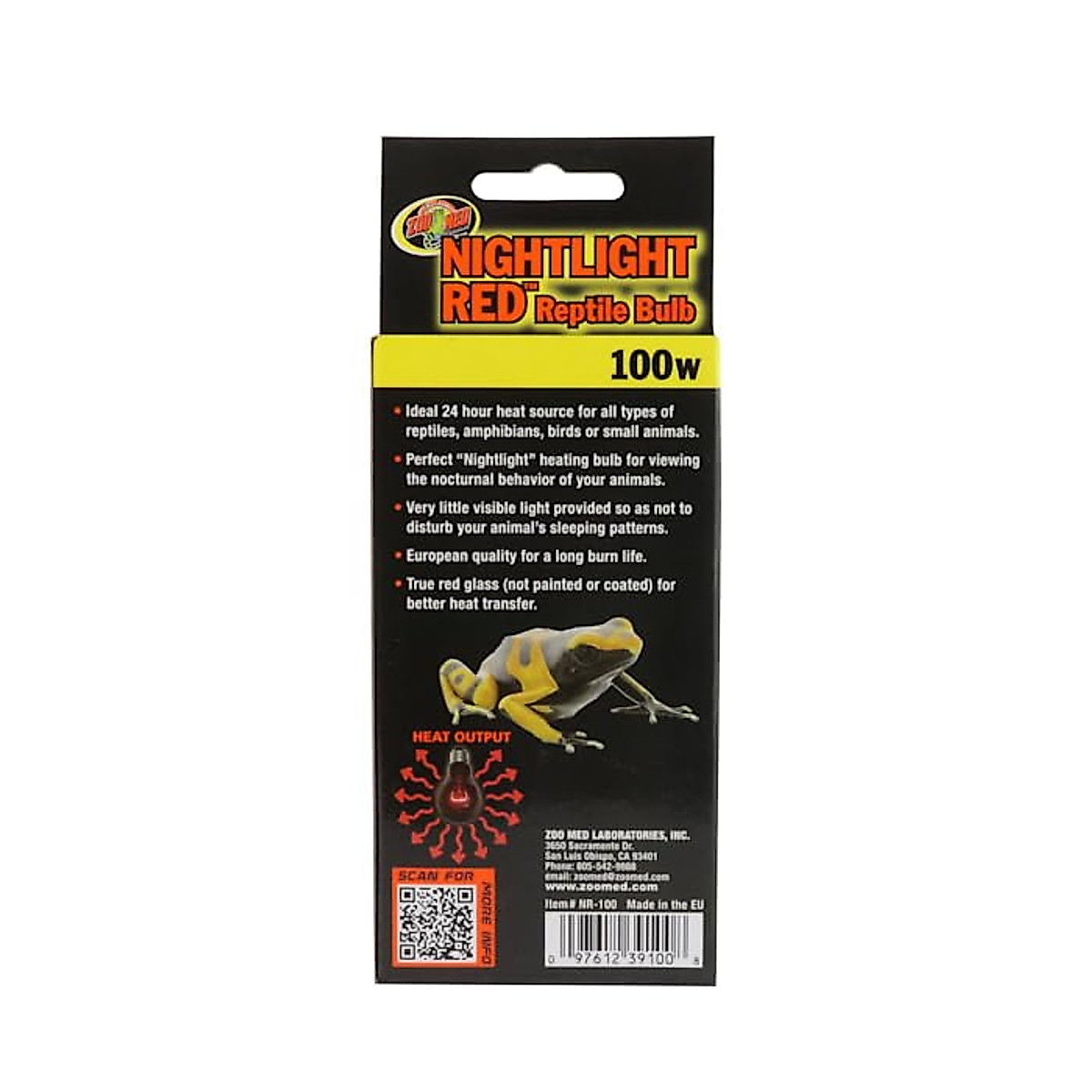 Zoo Med Nightlight Red Reptile Bulb, 100 Watts