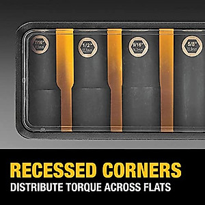 DEWALT Impact Socket Set, 10-piece Mechanic Tool Set, SAE, 3/8-Inch Drive (DW22838)