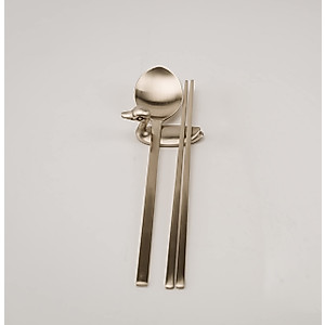 Premium Brassware Cutlery Spoon Rests Korean Traditional Handmade Tableware BANGJJA YUGI, MADE IN KOREA 한국 유기 수저받침 (Duck), Bronze, 7*2cm