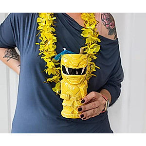 Geeki Tikis Power Rangers Yellow Ranger Ceramic Mug | Holds 15 Ounces