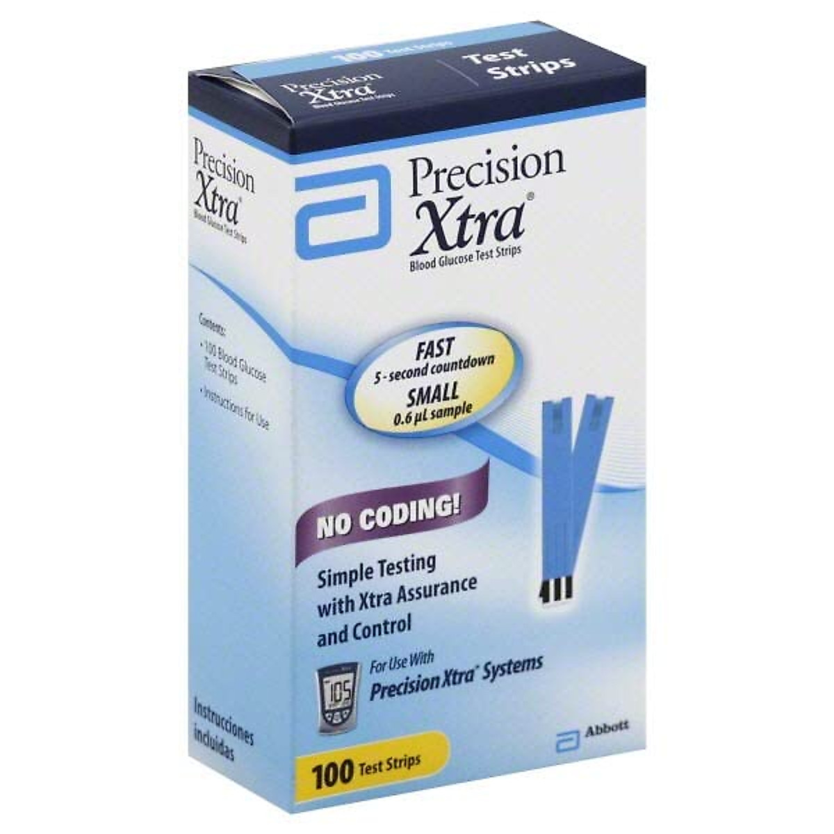 Precision Xtra Test Strips 100 ct - Abbott Diabetes 99877