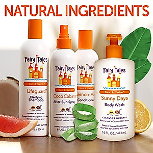 Fairy Tales Sunny Days Chlorine Removal Body Wash, For All Age Swimmers | After Swim Chlorine, Salt And Sunscreen Removal | No Harsh Chemicals or Toxins | Easy to use Pump - 16oz