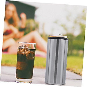Alipis 1pc Vacuum Insulation Tank Beverages Water Bottle Convenient Bottle Cover Wine Chiller Beer Cooler for Cans Cola Insulated Mug Stylish Beer Bottle Cover Vacuum Cola Can
