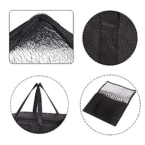 Lifenanny Large Insulated Reusable Grocery Bags, Foldable Cooler Bags with Reinforced Bottom & Handles for Hot or Cold Food Delivery (4 Pack)