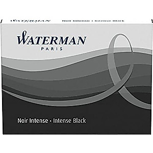 Waterman Large Standard Ink Cartridges Permanent Black