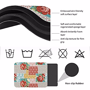 Washable Rubber Pioneer Dish Drying Mats For Kitchen Counter Home Large Coffee Bar Pad Accessories And Decor For Utensils Stemware (18''x24'')