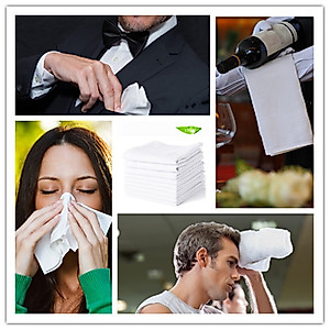 Men's Handkerchiefs 100% Soft Cotton White Hankie Hankerchieves