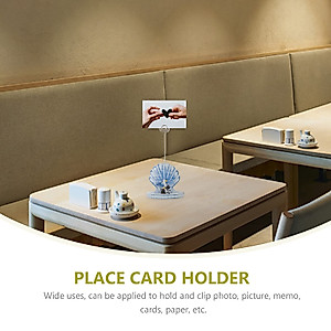 Kisangel Wedding Picture Frame 30Pcs Metal Wire Floral Place Holder Swirl Round Photo Memo Holder Pick Picture Note Clamp for Wedding Party Birthday Office DIY Favor Cable Clip