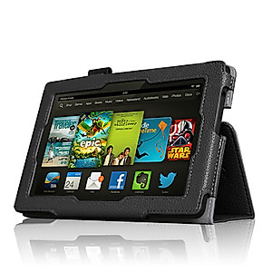 Fintie Folio Case for Kindle Fire HD 7" (2013 Old Model) - Slim Fit Folio Case with Auto Sleep/Wake Feature (Will only fit Amazon Kindle Fire HD 7, Previous Generation - 3rd), Black