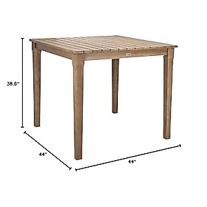 SAFAVIEH Couture Patio San Salvador 37-inch Natural Outdoor Bar Table