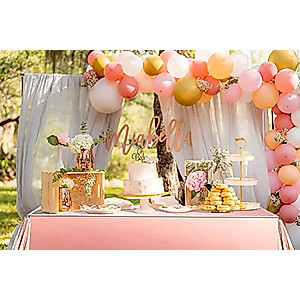 2 Pack Rose Gold Foil Tablecloth Table Cover Shiny Tablecloth for Party Wedding, Birthday, Baby Shower, Girl’s Night, Anniversary, Thanksgiving, Christmas, 40 x 108 Inches