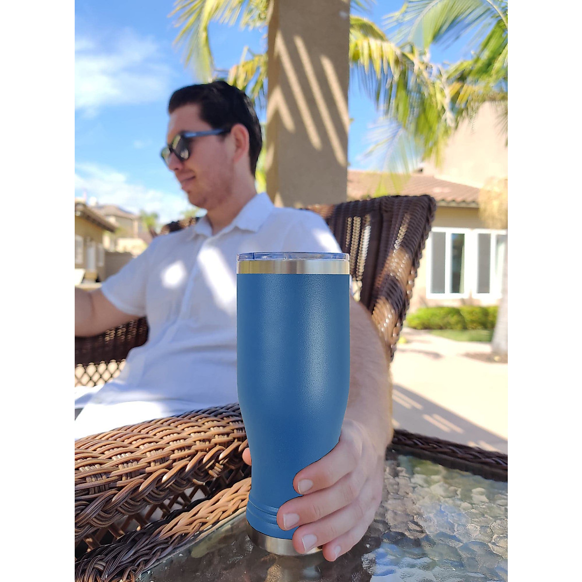 LaserGram 20oz Vacuum Insulated Pilsner Mug, APRN Advanced Practice Registered Nurse, Personalized Engraving Included (Dark Blue)