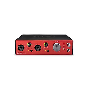 Focusrite Clarett+ 2Pre USB-C Bus-Powered Audio Interface for Music Production, with Two Professional Quality Pre-Amps and Powerful and Transparent Headphone Outputs/Instrument Inputs