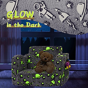 TXGDPIONEER Toddler Couch Bed, 2 in 1 Kids Sofa Couch Fold Out, Toddler Couches That Fold Out, Convertible Sofa to Lounger for Girls and Boys