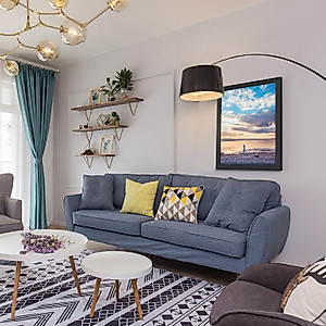 Golden State Art, 16x20 Black Picture Frame Made of Solid Wood & Tempered Glass (1 Pack)